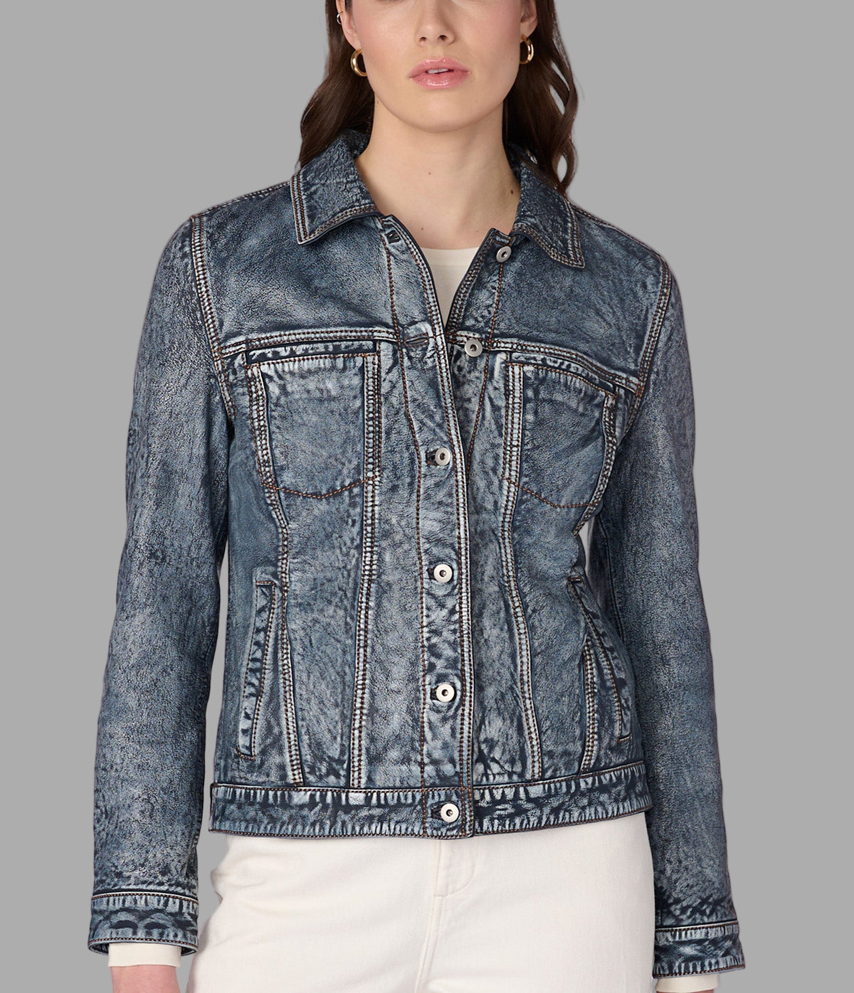 Addison Leather Denim Jacket | Wilsons Leather
