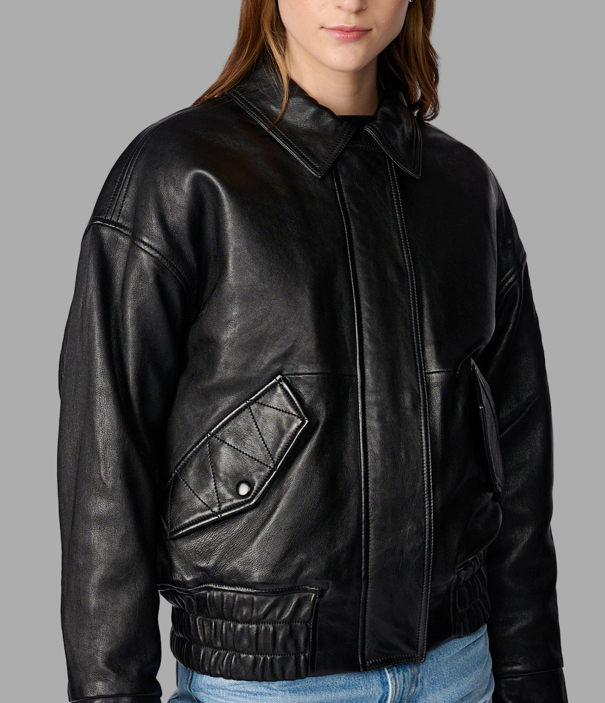 Mya Leather Aviator Jacket | Wilsons Leather